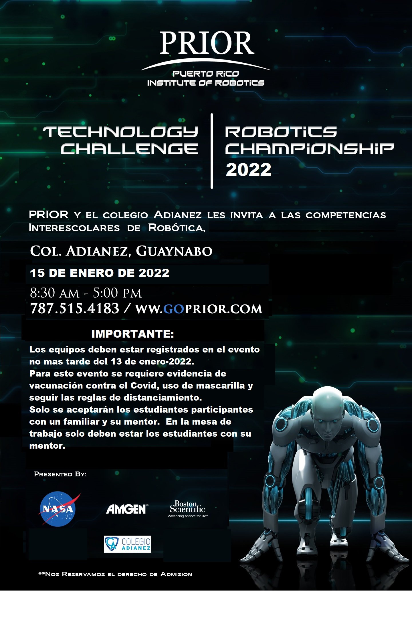 North Puerto Rico Technology Challenge for HS and MS : Robot Events