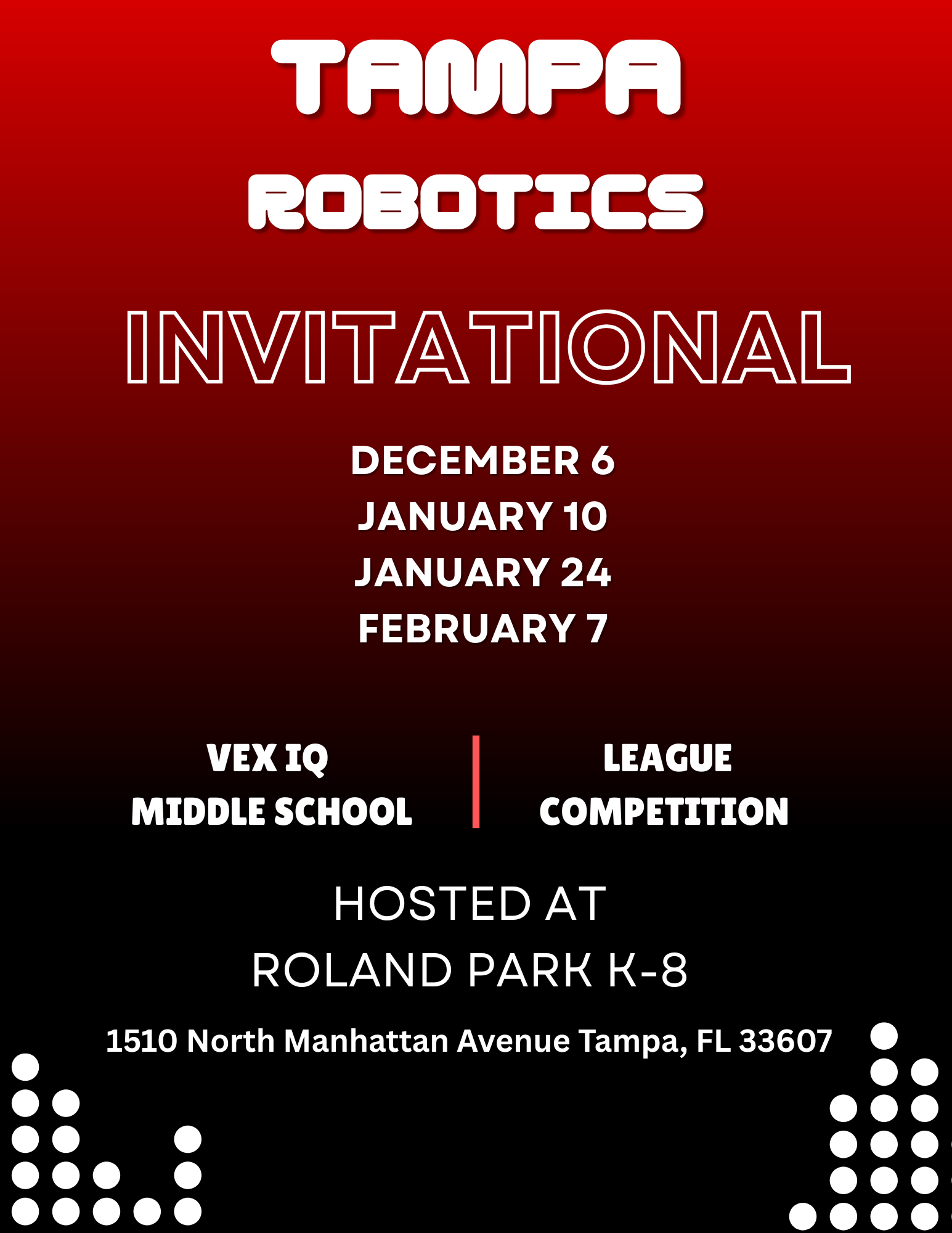 VEX IQ League Invitational : Middle School Only : Robot Events